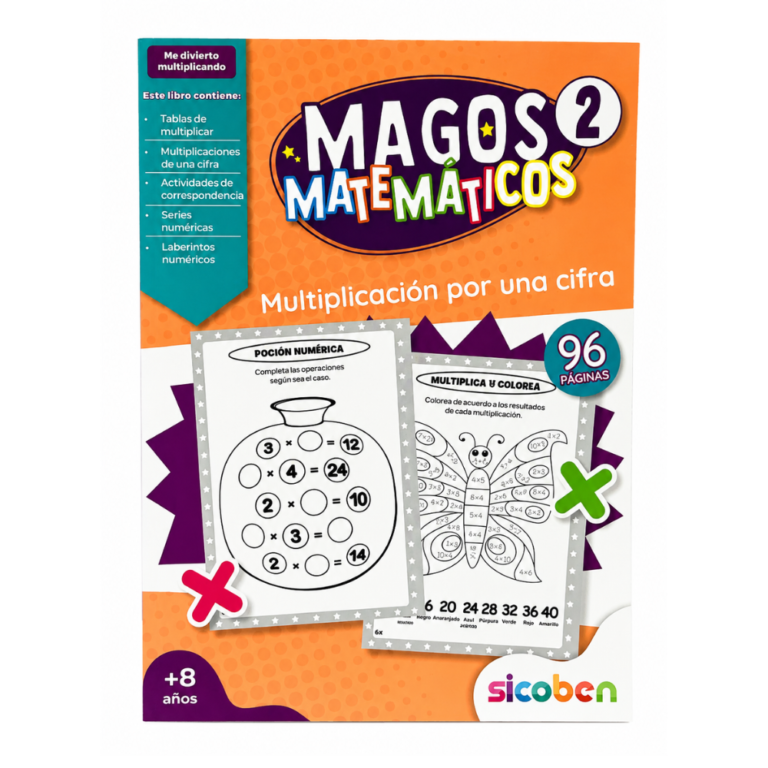 Magos Matemáticos 2 Multiplicación 96 Páginas | Sicoben